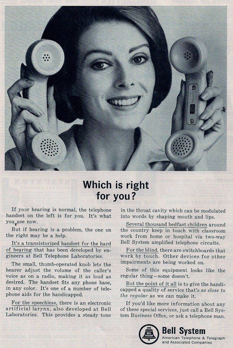Vintage Telephone Ads- Mid Century Retro Techie- Instant Collection ...