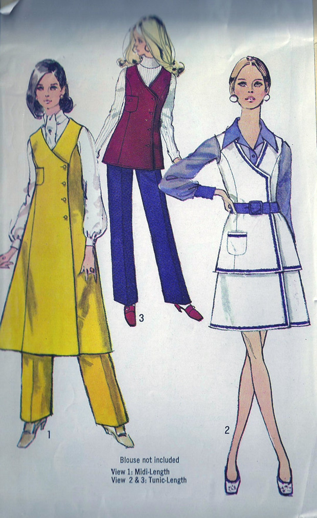 Simplicity 8662- Mod Fashion Wardrobe Pattern- Tunic Pants Miniskirt ...
