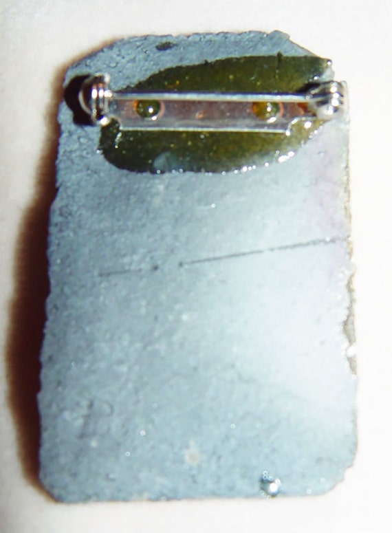 Paleo Raku Stag Pin- Prehistoric Art-Vintage Jewelry - Gem