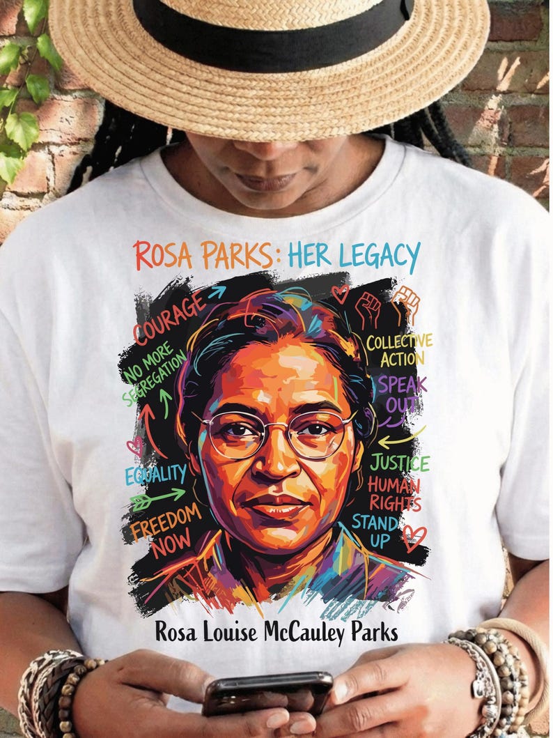 Rosa Parks Portrait Art | Civil Rights, Black History (PNG, SVG Digital ...