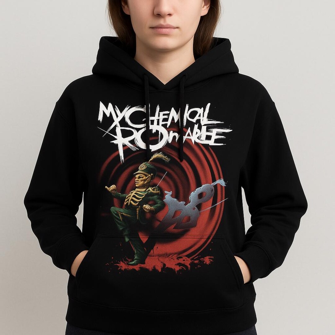 My Chemical Romance Black Parade Hoodie | Marching Soldier Gothic Art ...