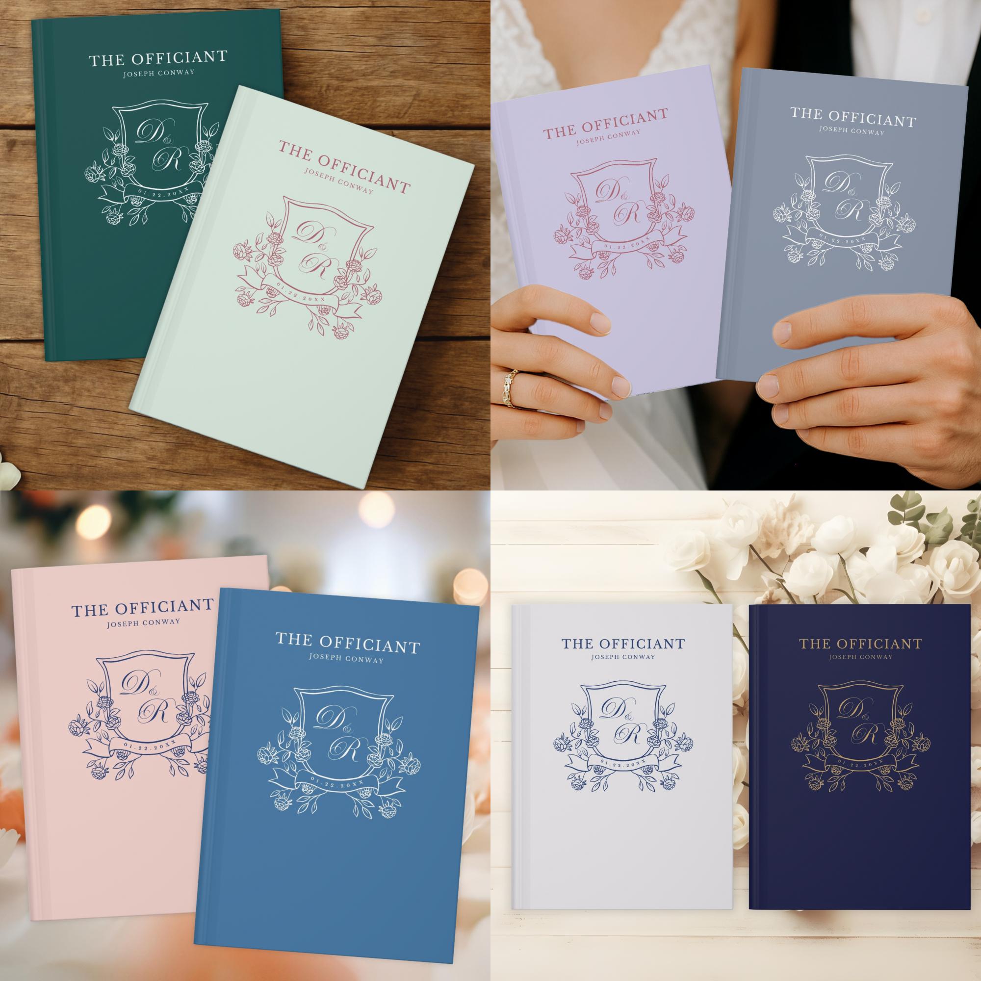 Custom Wedding Officiant Ceremony Book Journal Keepsake Marriage Script ...