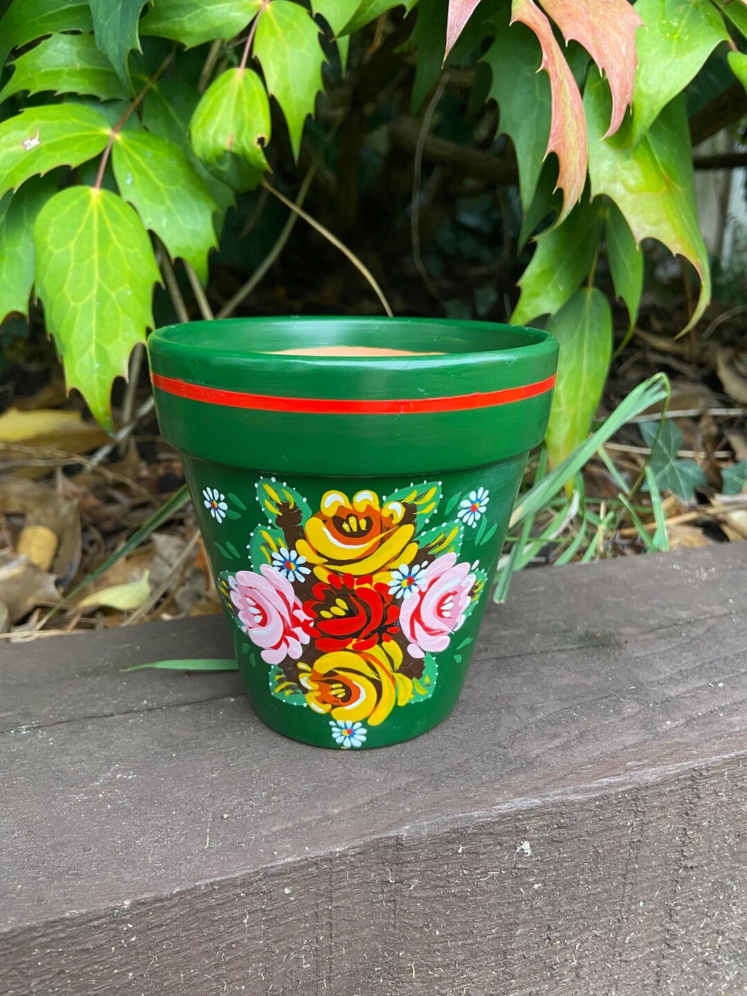 Hand Painted Canal Ware ,terracotta Pot 10cm - Etsy Canada