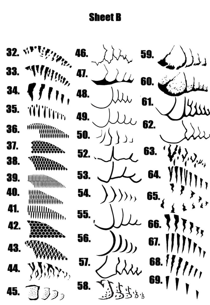 PLA Small Lure Stencils | Fishing Lure Painting Template, Airbrush Bait ...