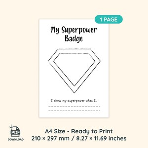 My Superpower Badge | Printable SEL Activity for Kids | Confidence ...