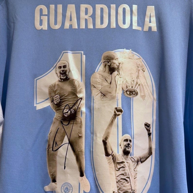 Pep Guardiola SIGNED Manchester City 2026/27 Shirt Jersey | Farewell ...