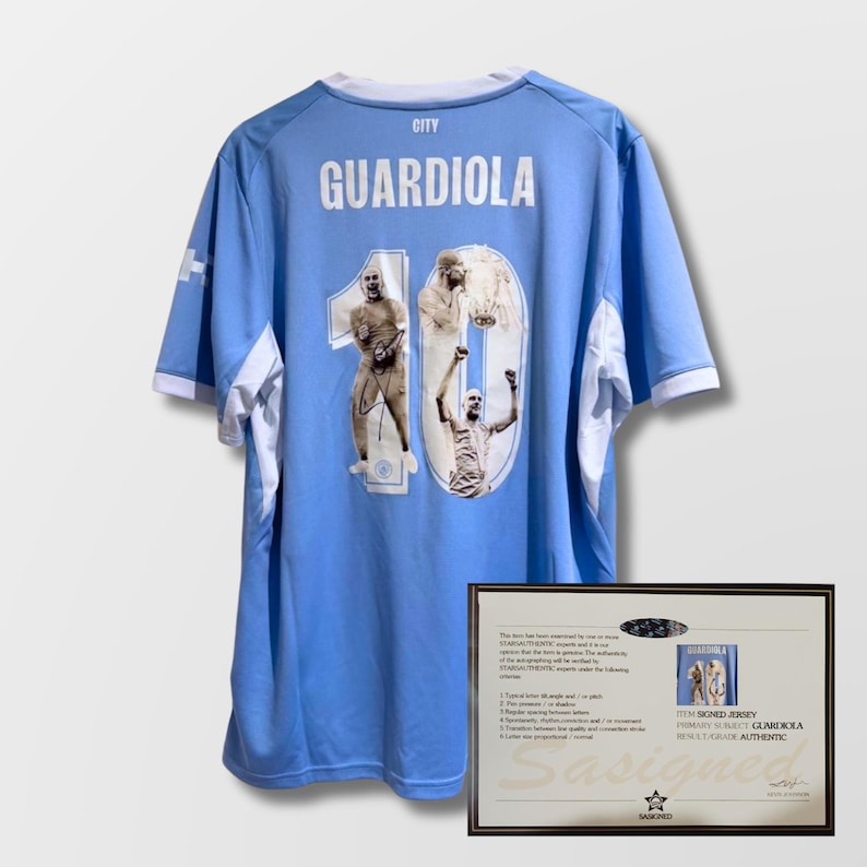 Pep Guardiola SIGNED Manchester City 2026/27 Shirt Jersey | Farewell ...