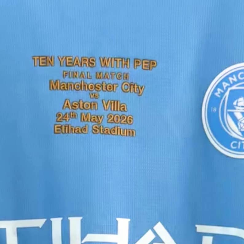 Pep Guardiola SIGNED Manchester City 2026/27 Shirt Jersey | Farewell ...