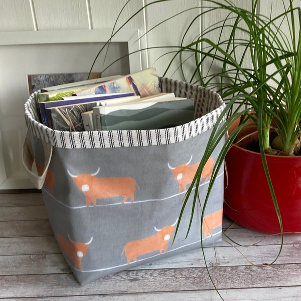 Highland Cow Nursery Basket - Etsy