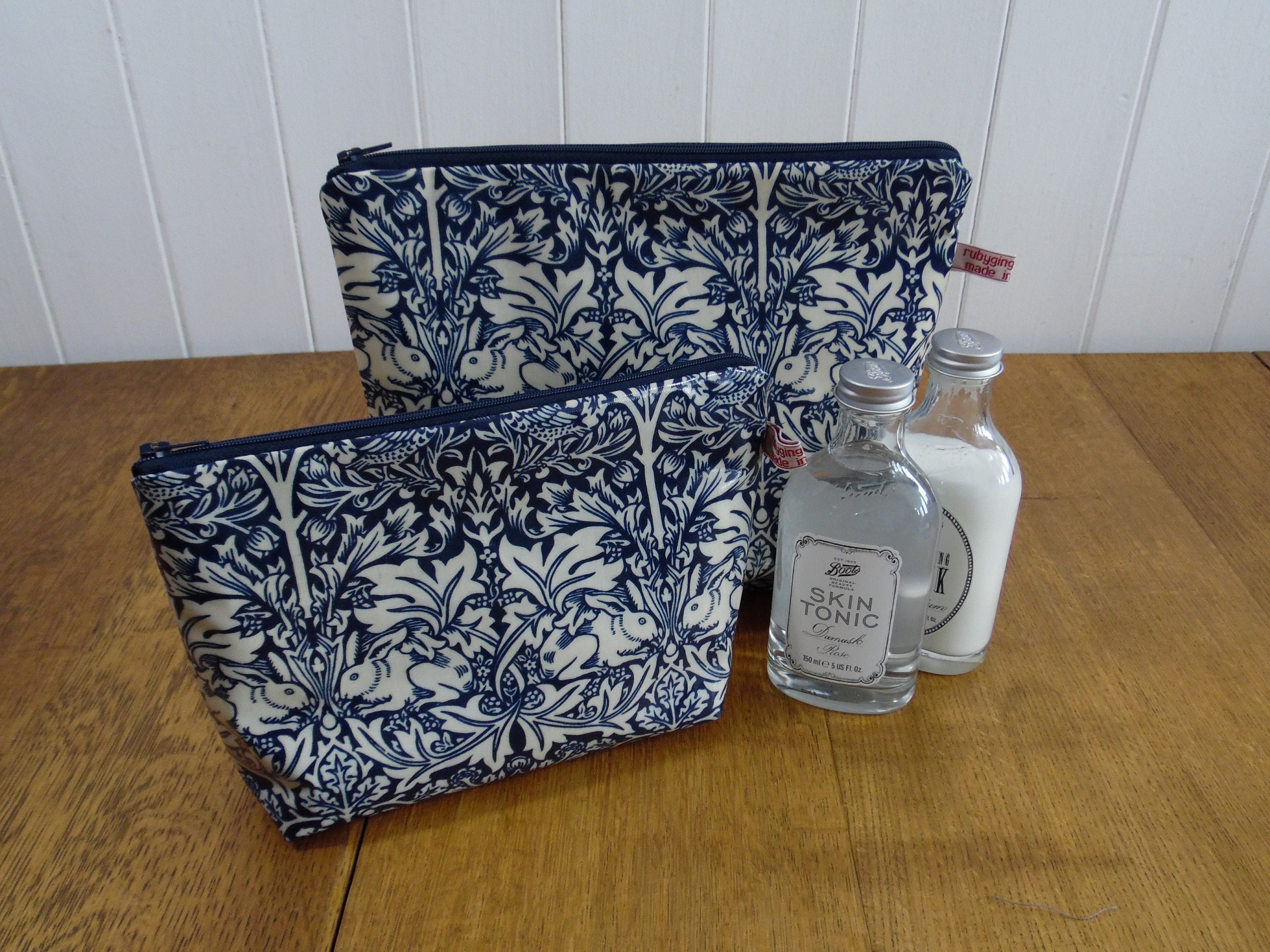 William Morris Brer Rabbit Print Oilcloth Large Cosmetic Toiletry Bag William Morris Brer Rabbit Print Oilcloth Large Cosmetic Toiletry Bag