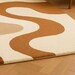 Retro Wave Area Rug – Earth Tone Abstract Carpet - Etsy UK