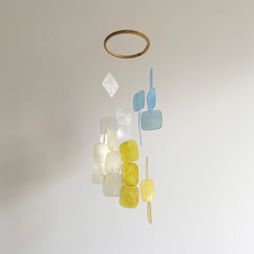 Square & Diamond/capiz Shell Wind Chime/diy Craft Supplies/home Decor ...