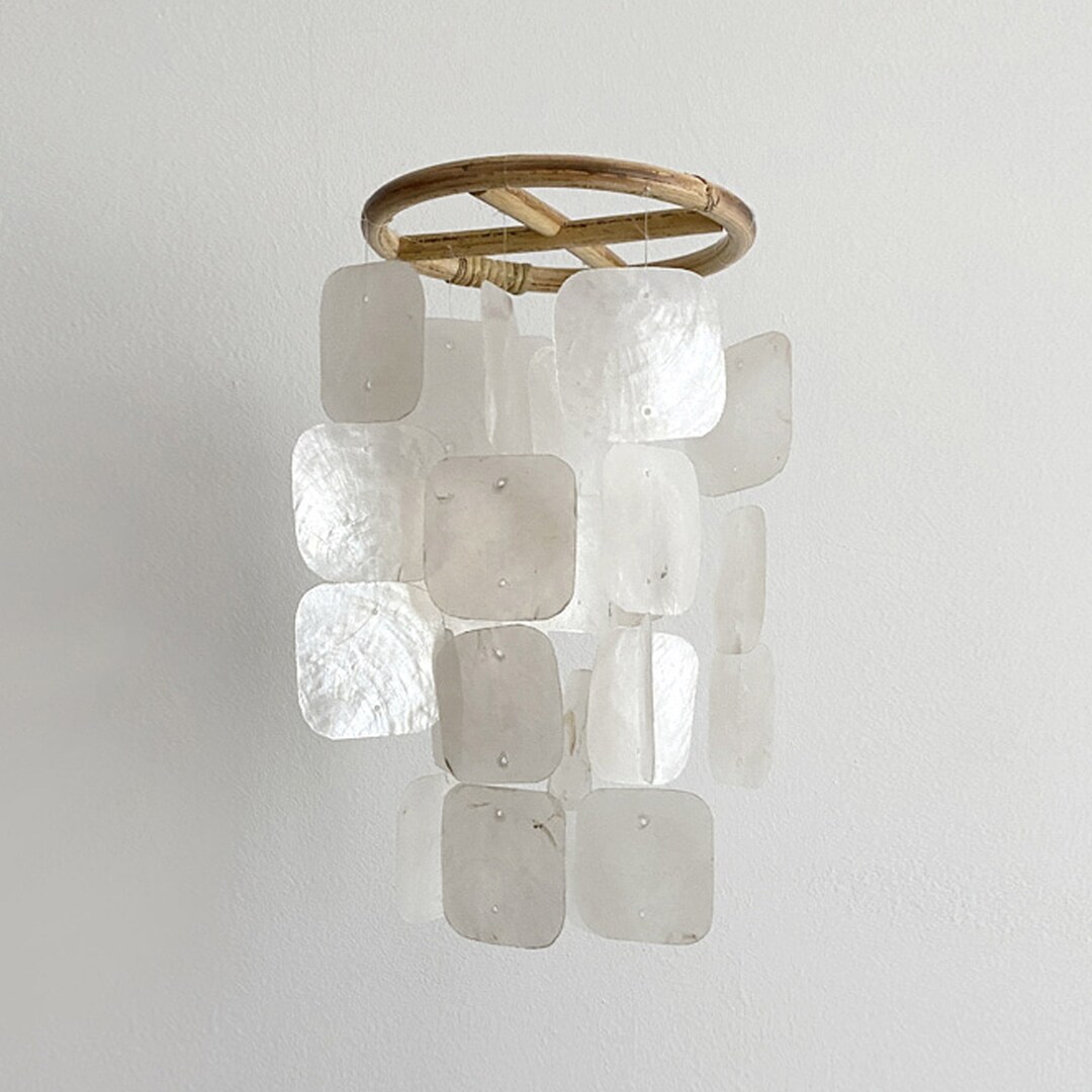 Square Capiz Shell Wind Chimexs/diy Craft Supplies/ Home Decor/ Perfect ...