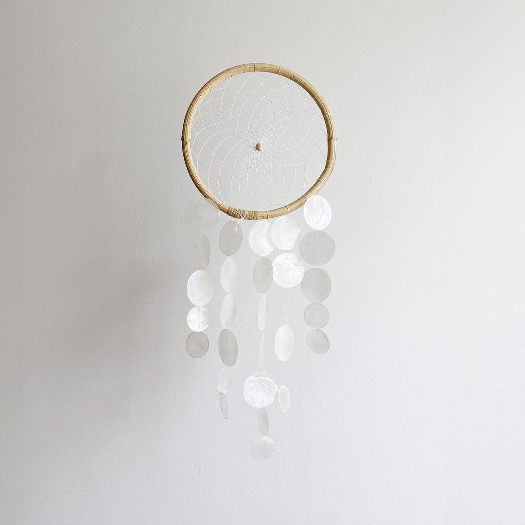 Crochet-l/capiz Shell Wind Chime/diy Craft Supplies/home Decor/wind ...