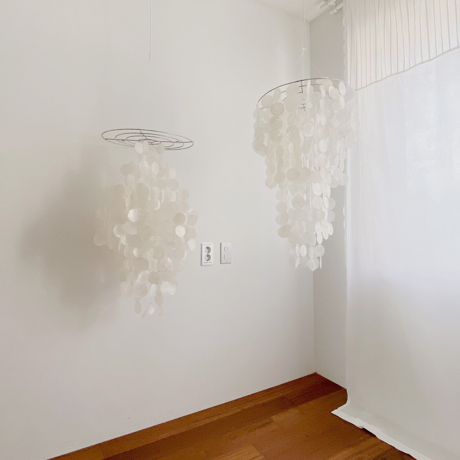 Flat/xl/white/capiz Shell Wind Chime/diy Craft Kit/home Decor/wind ...