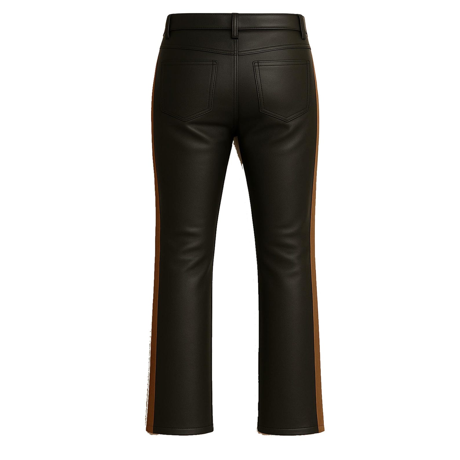 Black Leather Flame Pants – Handmade Rock Biker Trousers, Gothic Punk ...