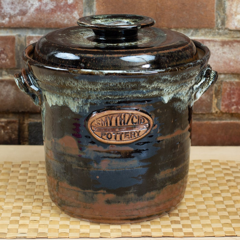 Stoneware Fermentation/food Preservation Crock With Weight and | Etsy