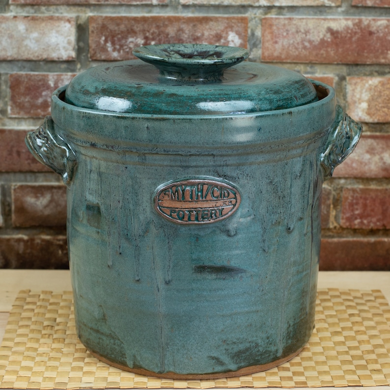 Stoneware Fermentation/food Preservation Crock With Weight and | Etsy