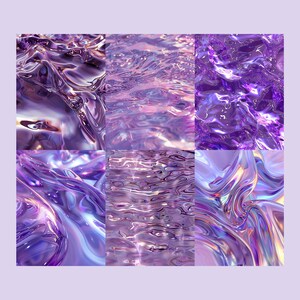 Iridescent Purple Liquid Backgrounds | Holographic Pastel Water Texture ...