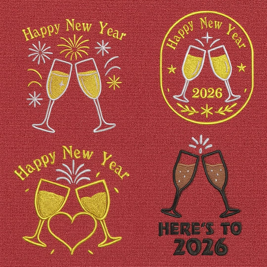 2026 Year of the Horse Embroidery Designs, Lunar New Year (digital ...