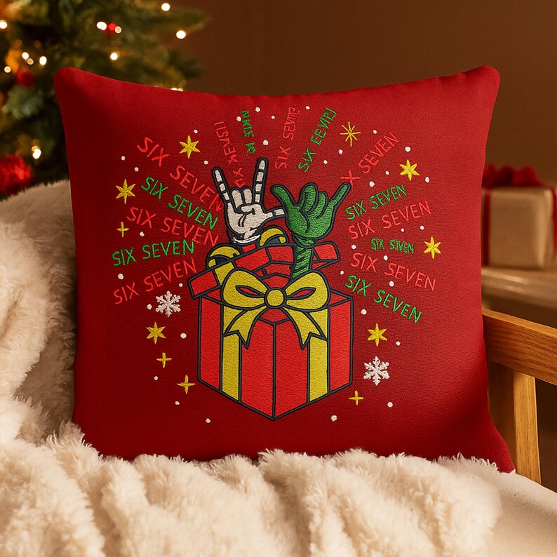67 Christmas ASL Embroidery Design, Six Seven Meme (5 Sizes) (digital ...