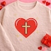 Christian Cross Inside Heart Embroidery Design, Religious Love Faith ...