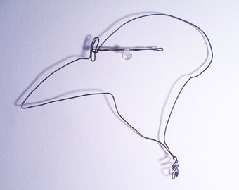 Flying Black Raven-wire Drawing Sculpture Art - Etsy