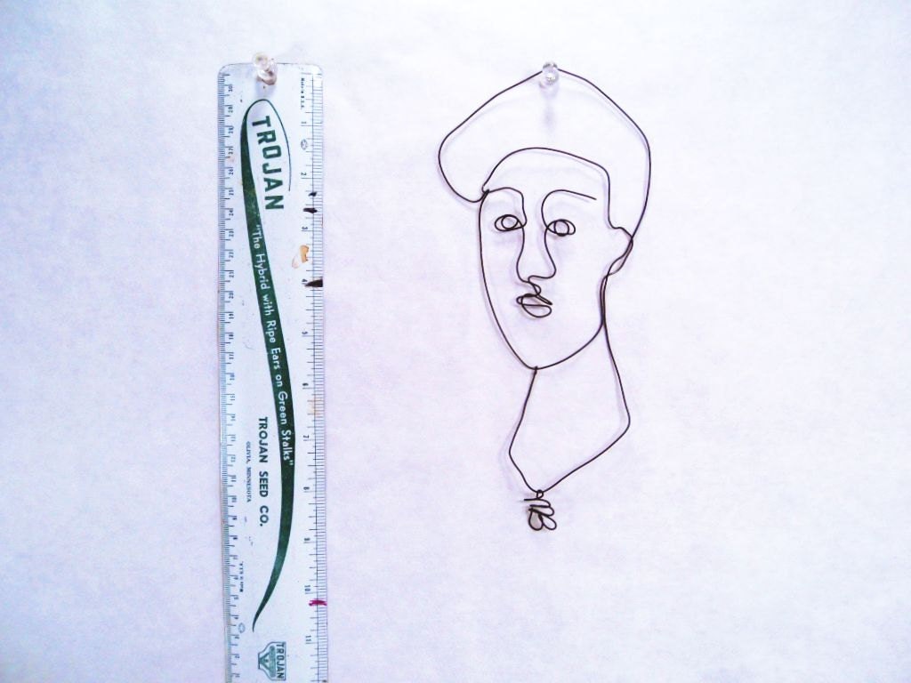 Young Man Wire Wall Drawing Original - Etsy