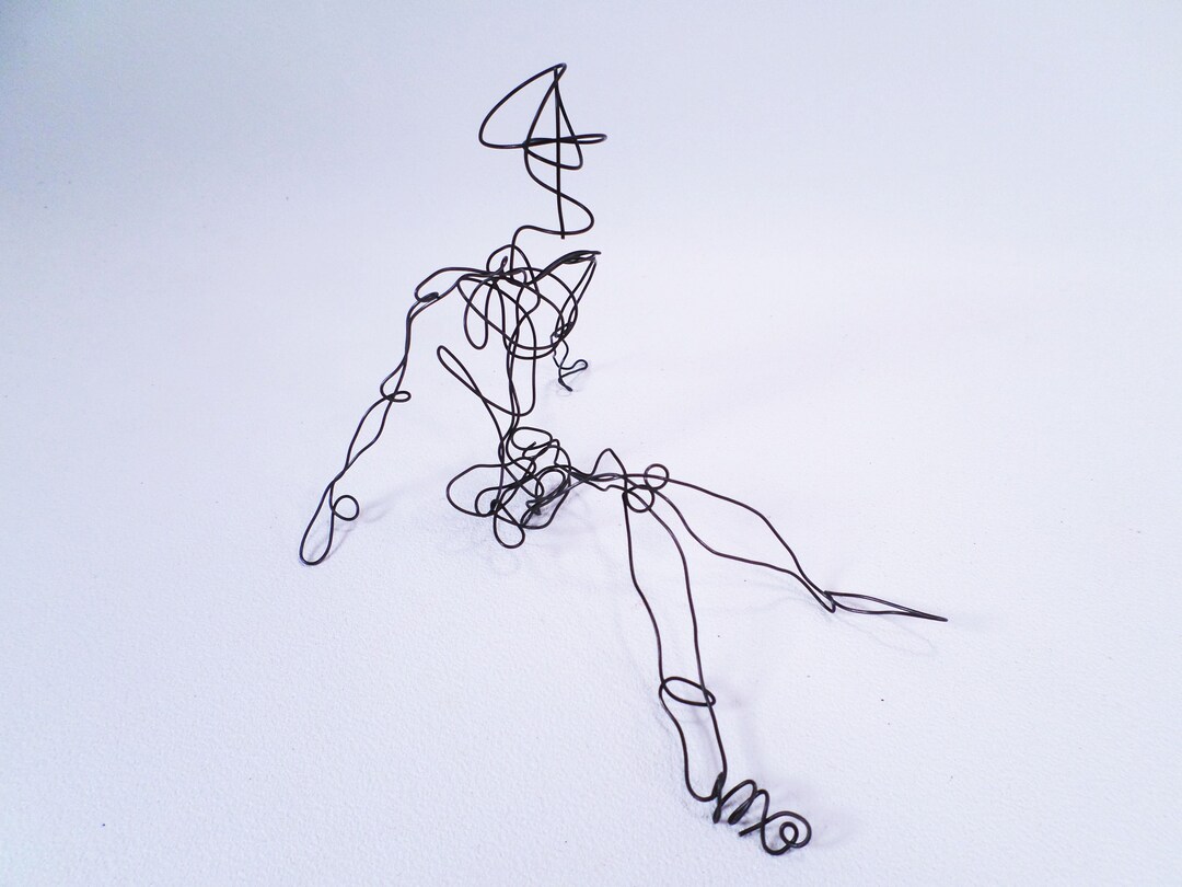 3D Wire Art Scribble Figure Sculpture Original - Etsy