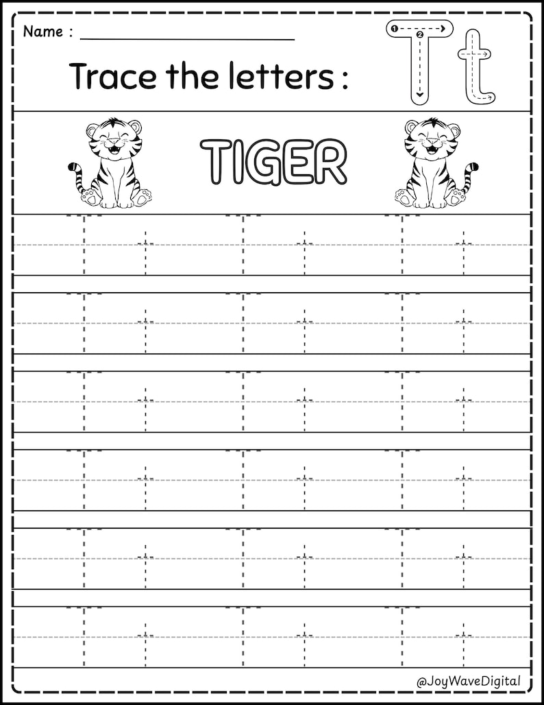26 Alphabet Tracing Worksheets | Letter Writing Practice | Preschool ...