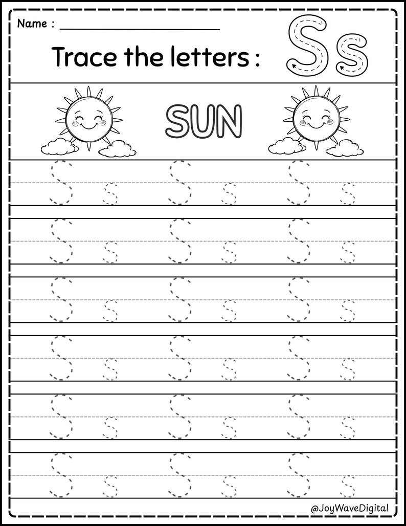26 Alphabet Tracing Worksheets | Letter Writing Practice | Preschool ...