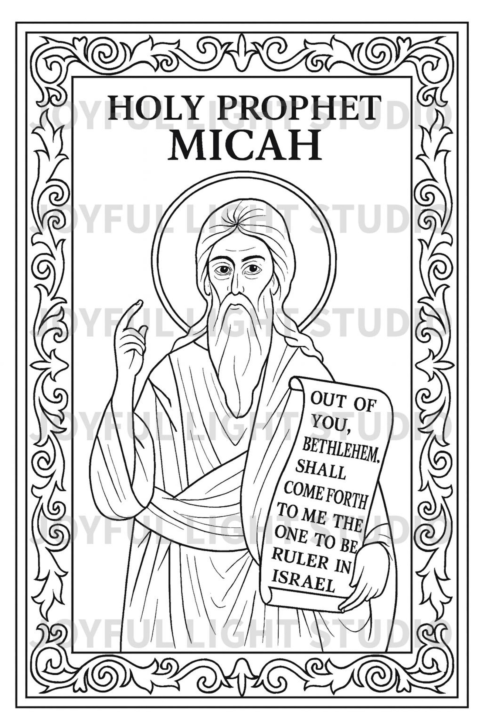 Complete Old Testament Prophets Coloring Bundle – 16 Printable Icon ...