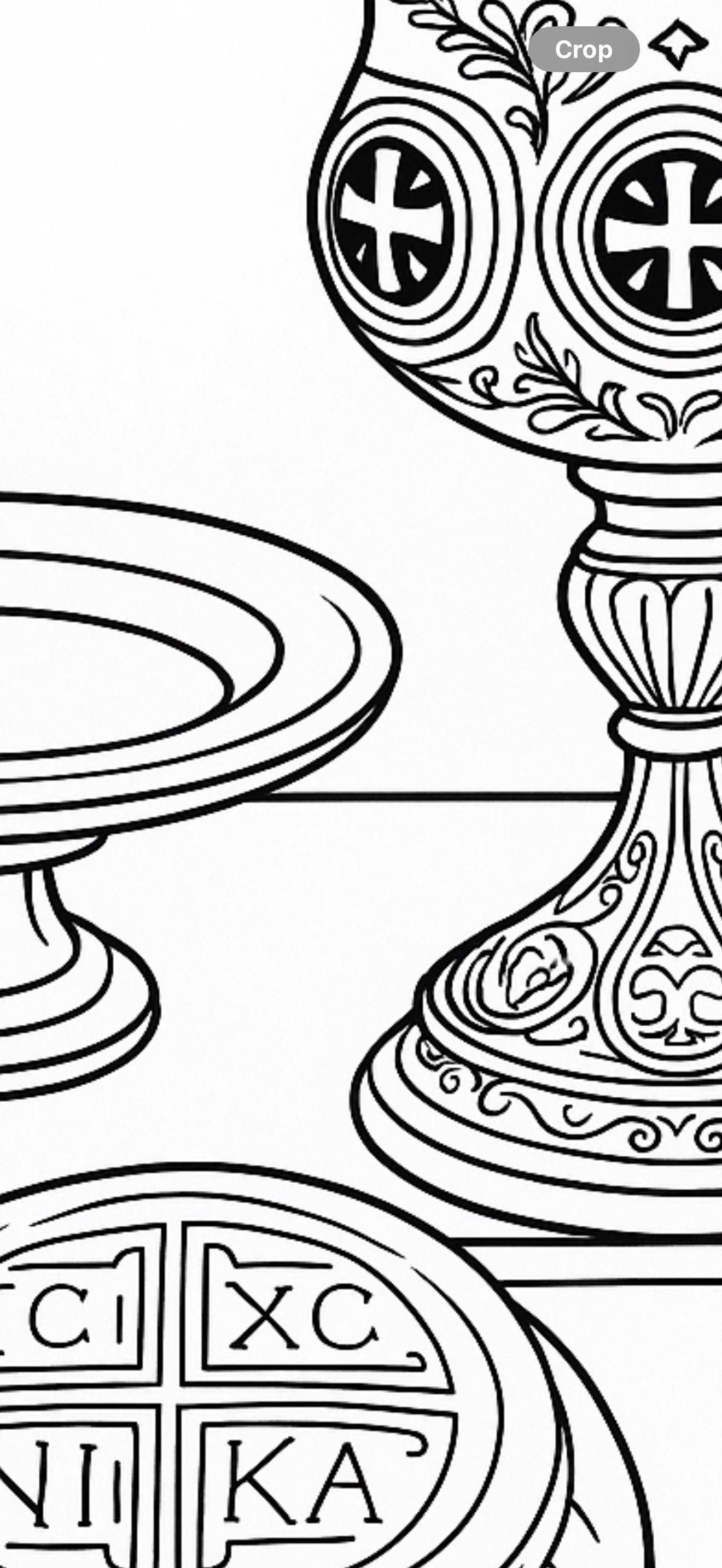 Proskomedia Coloring Page: Eucharist Icon Art (digital Download) - Etsy