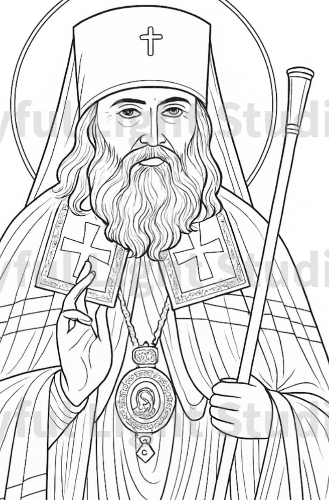 Saint John of Shanghai and San Francisco Coloring Page | Orthodox ...