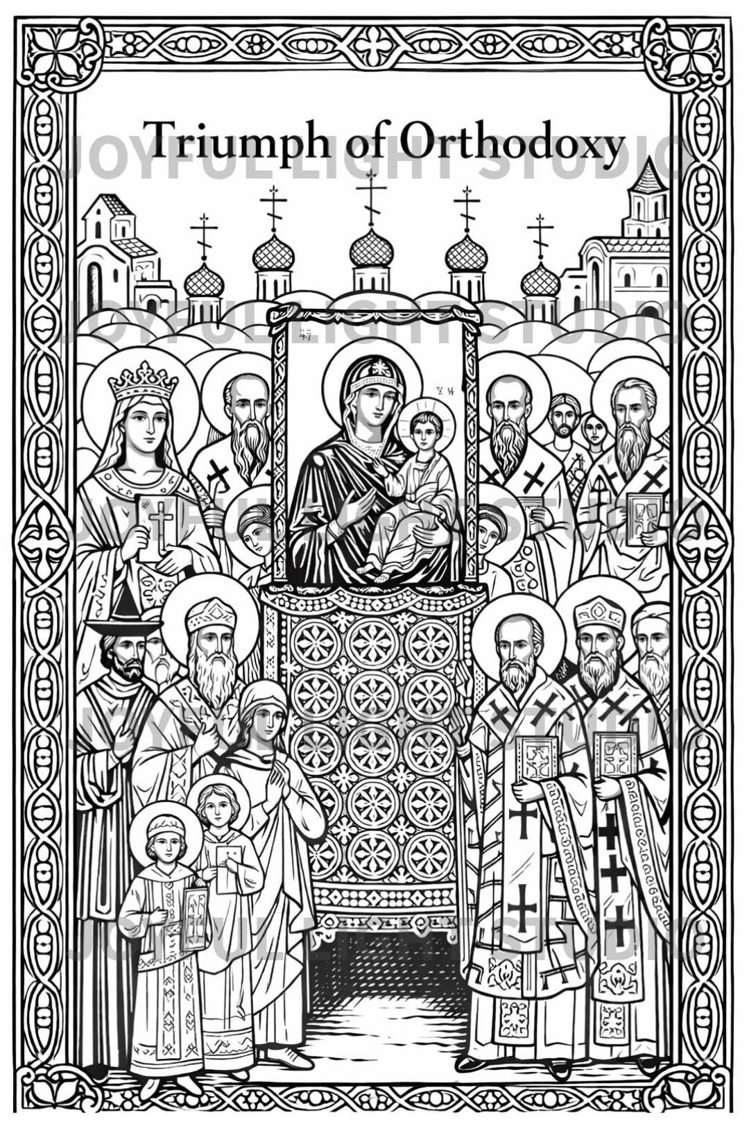 Triumph of Orthodoxy Coloring Page | Orthodox Christian Printable ...