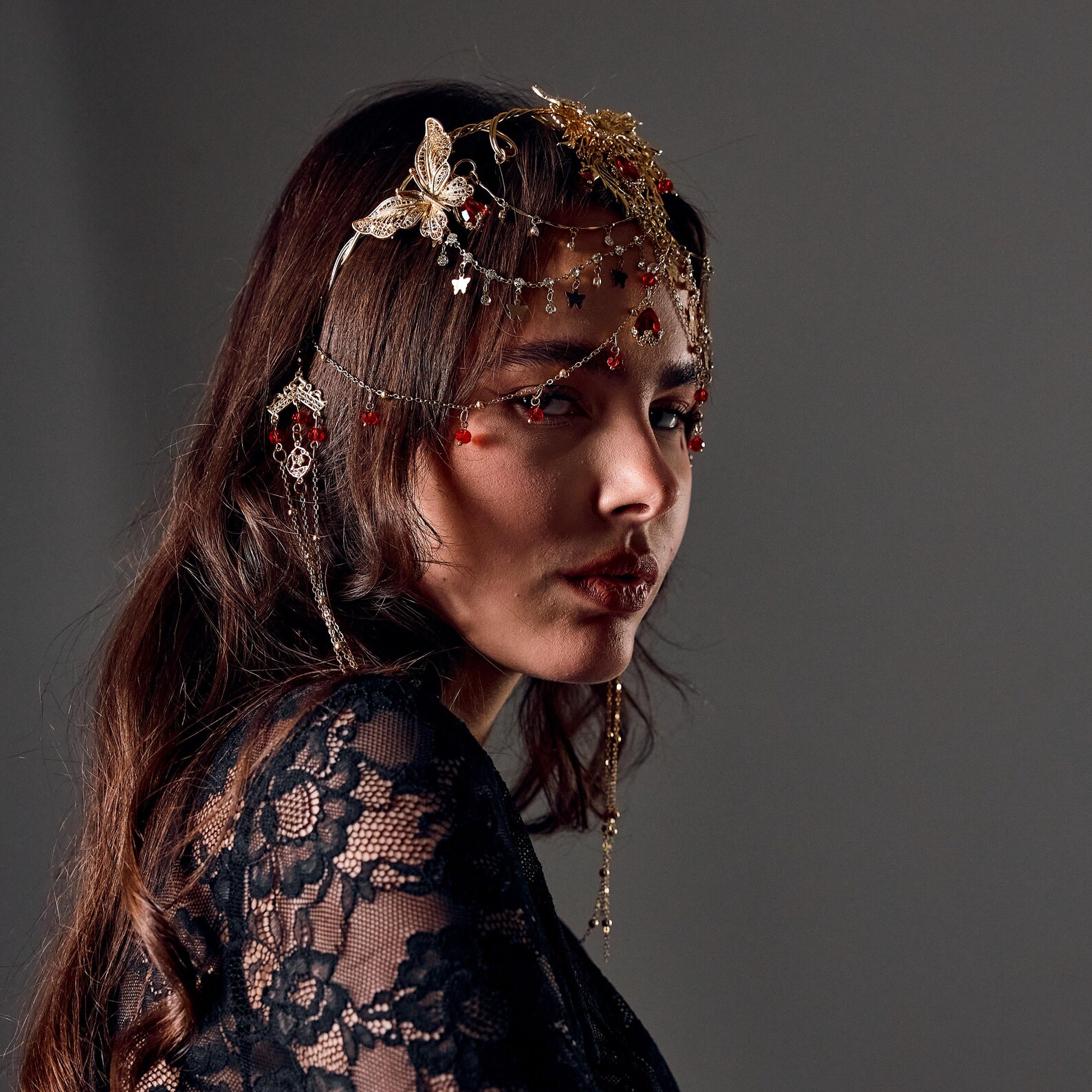 Gold Forehead Piece, Gold Head Chain, Festival Head Chain, Gold Boho ...
