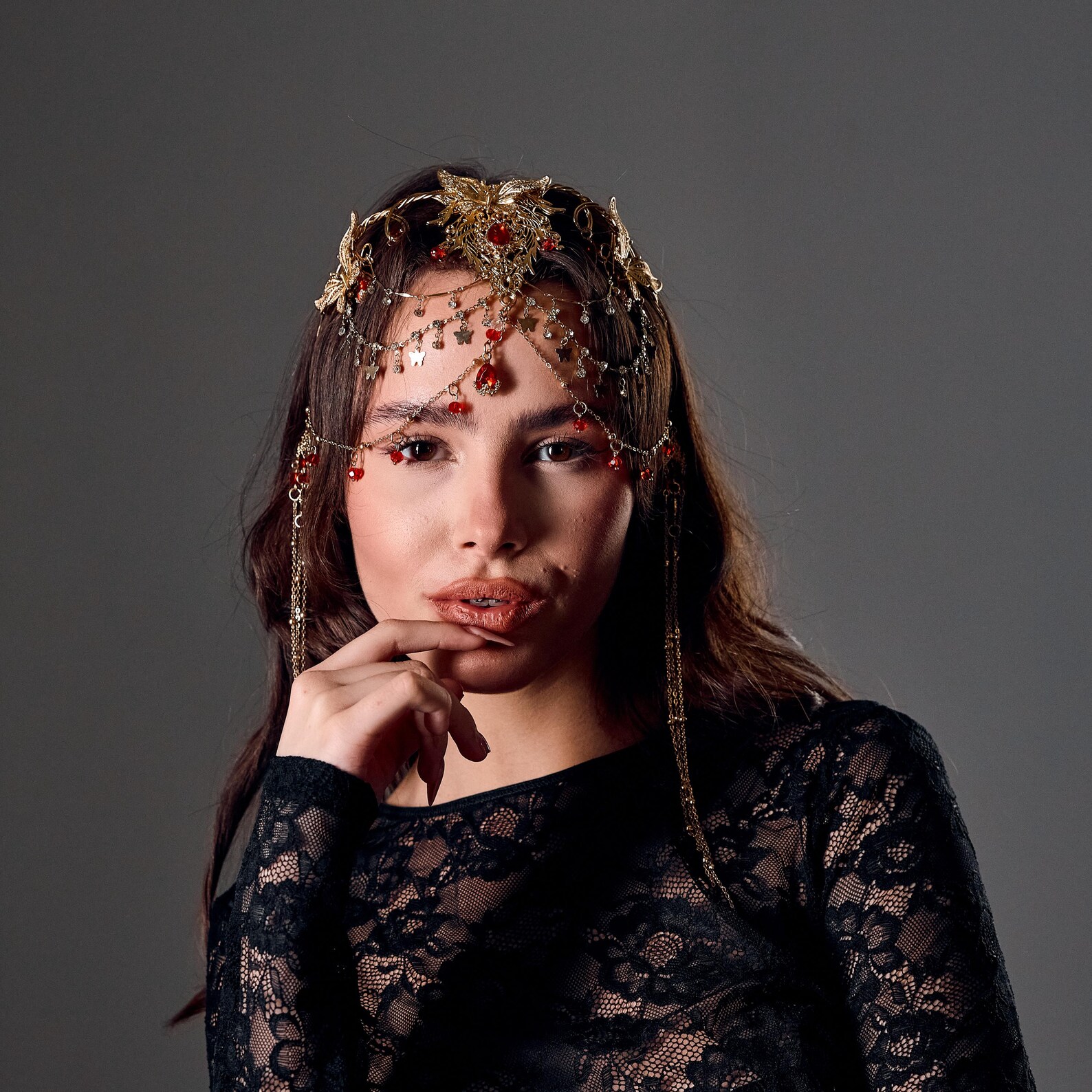 Gold Forehead Piece, Gold Head Chain, Festival Head Chain, Gold Boho ...