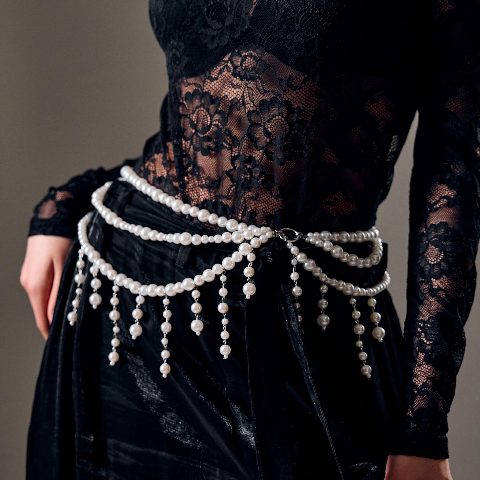 Pearl Waist Chain, Pearl Body Chain Belt, Pearl Hip Chain, Beaded Waist ...