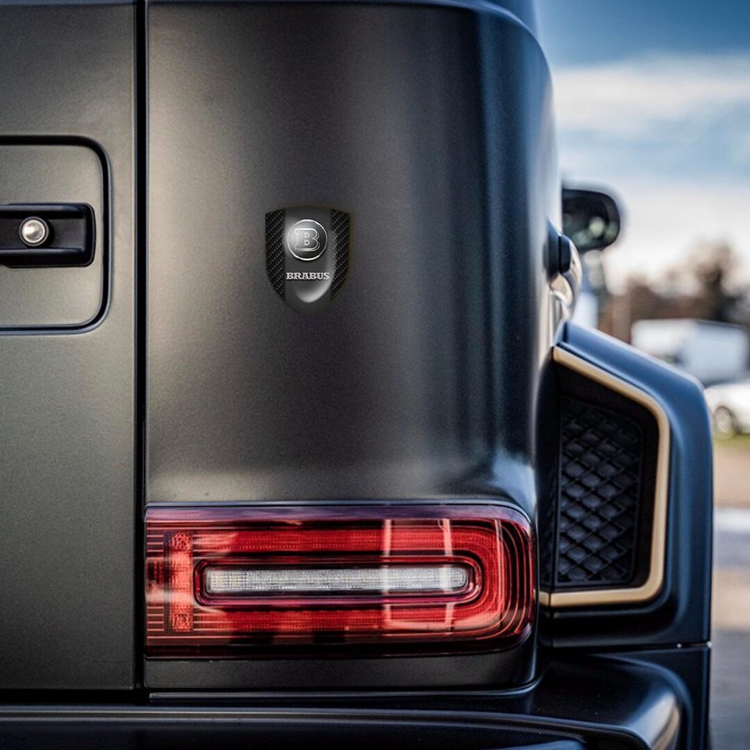 Brabus Style Resin Sticker Set: Carbon Fiber Car Emblem, Waterproof - Etsy