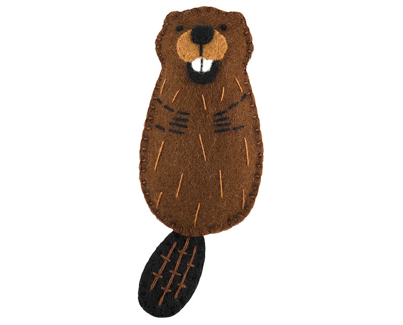 Felt Beaver Ornament PDF Pattern, Hand Sewing Craft, DIY Handmade ...