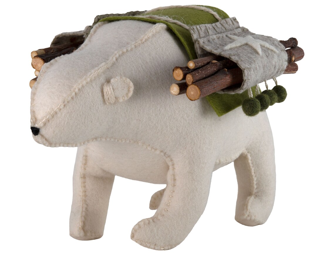 Polar Bear PATTERN, Holiday Decor, Felt Sewing Pattern, Stuffed Animal ...