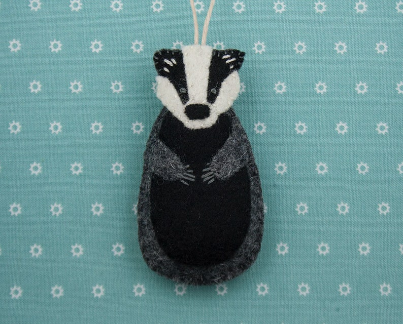 PDF Felt Ornament Pattern Badger Pattern Hand Sewing Felt - Etsy