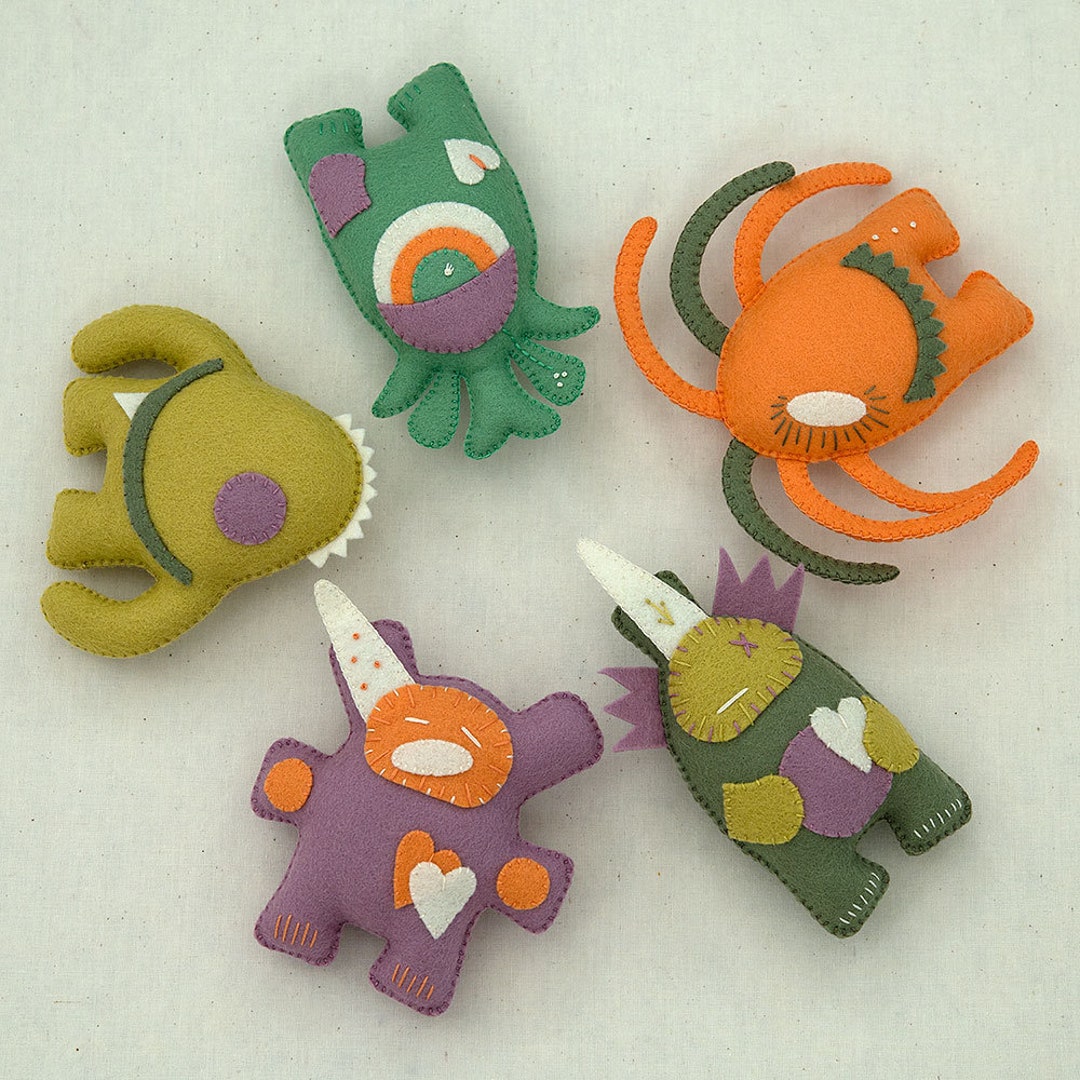 Felt Monsters Sewing Pattern Bundle and Instruction Booklet, Stocking ...