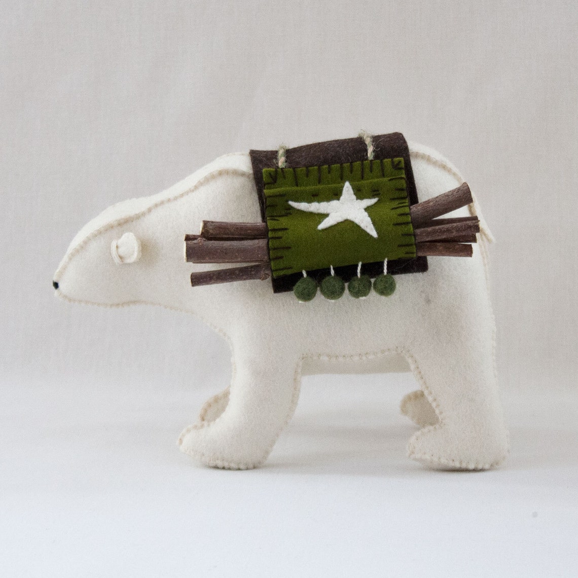 Polar Bear PATTERN Holiday Decor Felt Sewing Pattern | Etsy