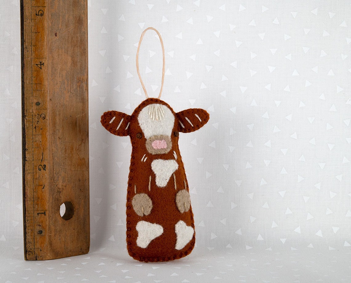 PDF Felt Ornament Pattern Cow Pattern Hand Sewing Felt - Etsy New Zealand
