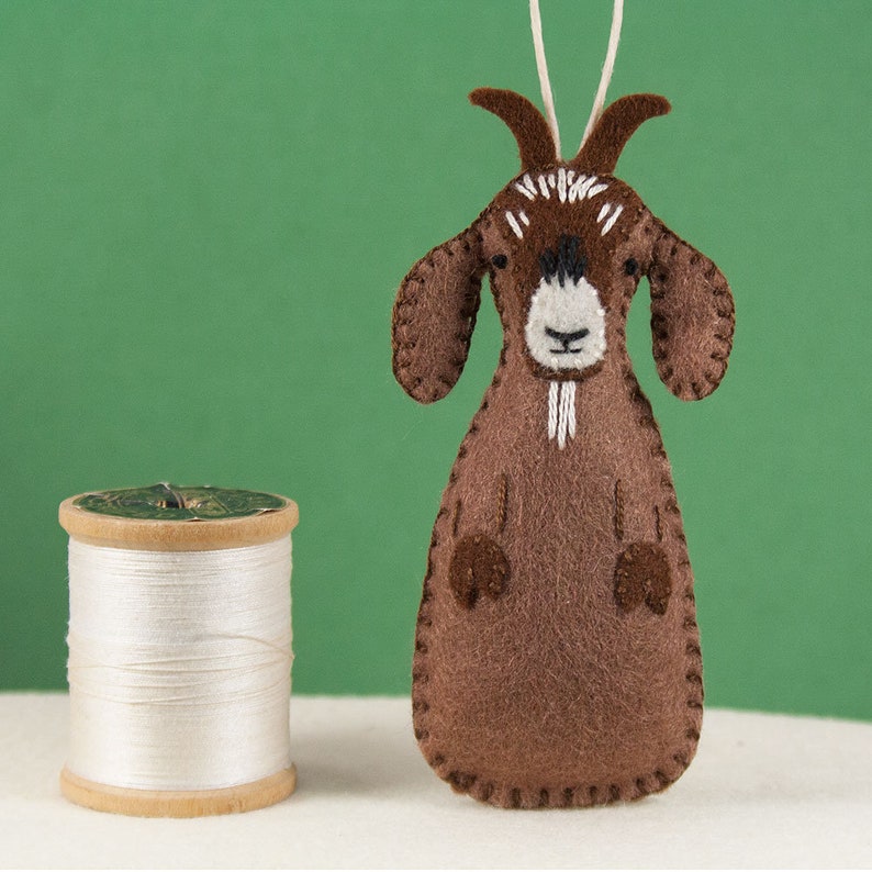 PDF Felt Ornament Pattern Pair, Horse and Goat, Mini Stuffies, Felt ...
