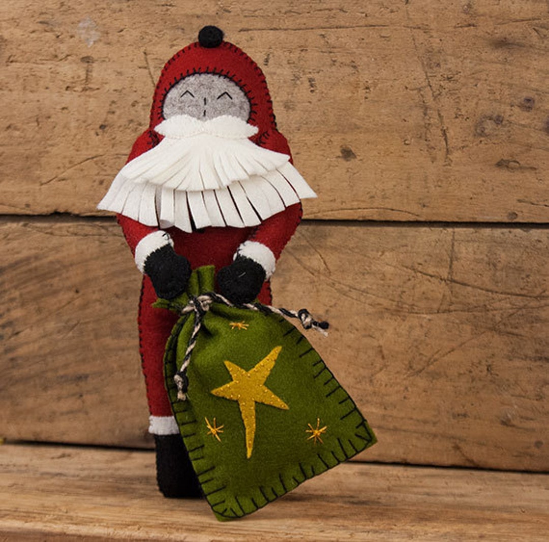 Felt Santa Doll PATTERN, Christmas Pattern, Santa Claus Doll Pattern ...