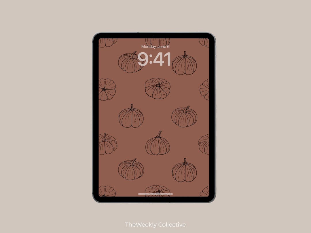 Fall iPad Wallpapers, Hello Autumn & Pumpkin Pattern Tablet Backgrounds ...