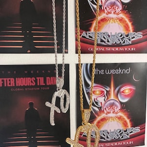 XO Necklace – Gold, Silver the Weeknd Pendant, Dainty Silver Chain ...