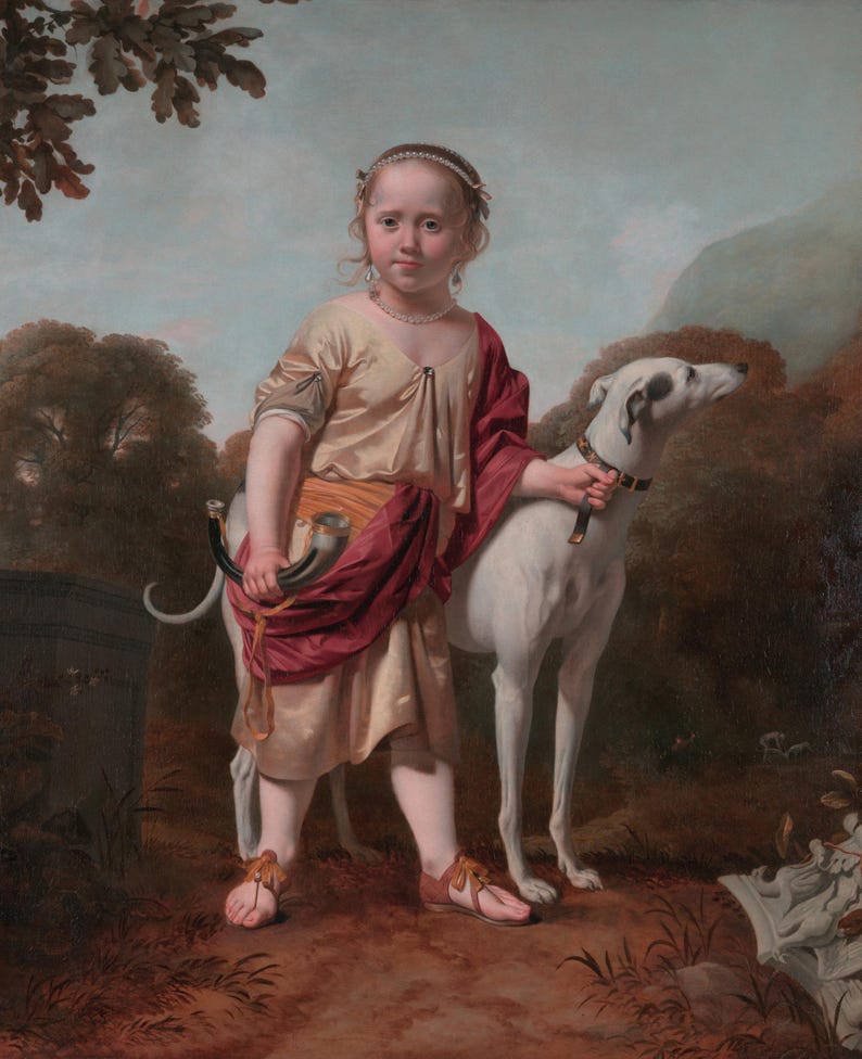 Dutch Golden Age Huntress Portrait: 17th Century Fine Art (digital ...